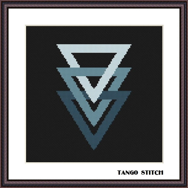 Triangles free geometric cross stitch pattern – JPCrochet