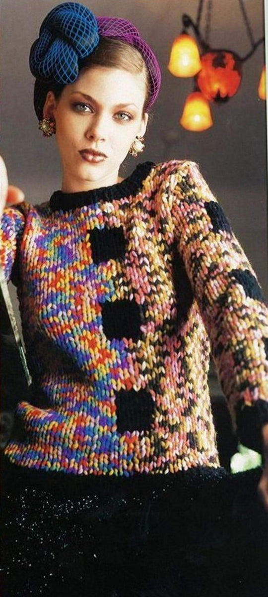 Two colors knitting sweater pattern – JPCrochet