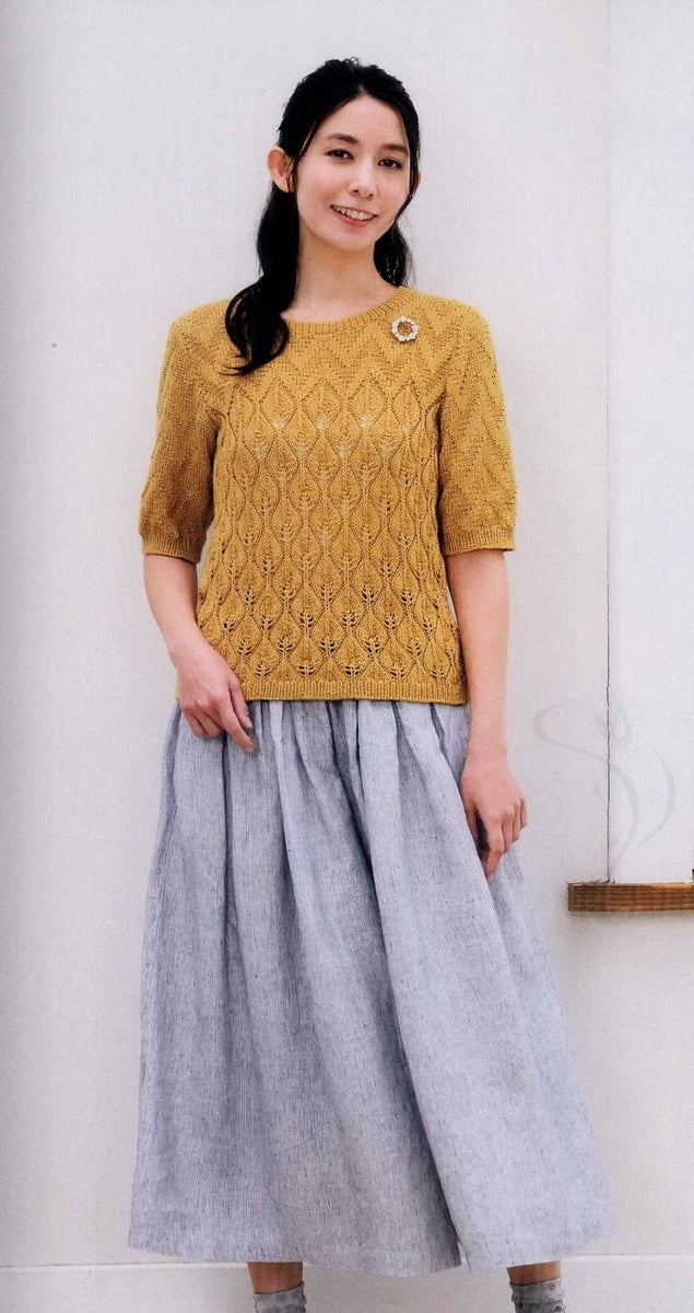 Yellow sweater knitting pattern – JPCrochet