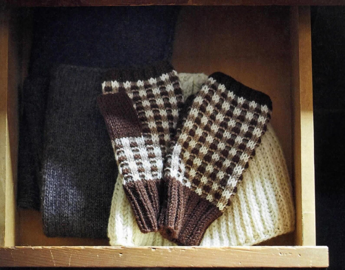 Two colors easy knitted mittens pattern – JPCrochet