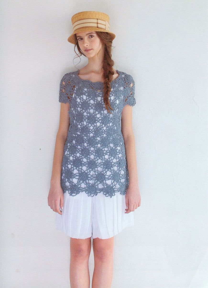 Stylish crochet motifs tunic pattern – JPCrochet