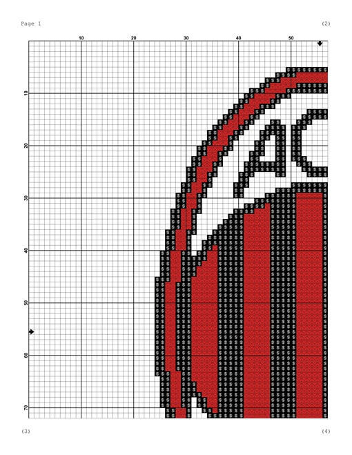 AC MILAN cross stitch pattern – JPCrochet