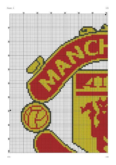 Manchester United cross stitch pattern – JPCrochet