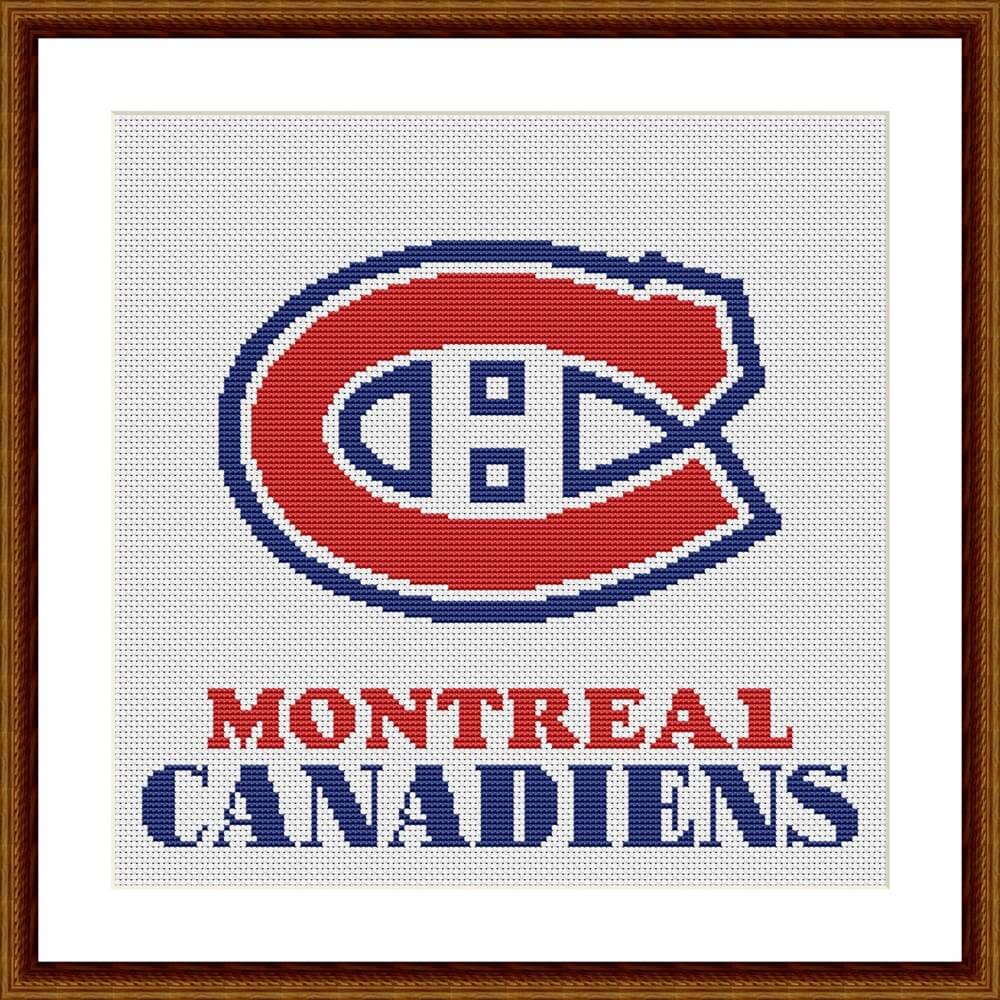 Montreal Canadiens counted cross stitch pattern – JPCrochet