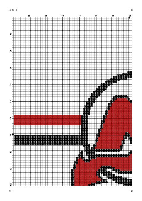 New Jersey Devils cross stitch embroidery pattern – JPCrochet