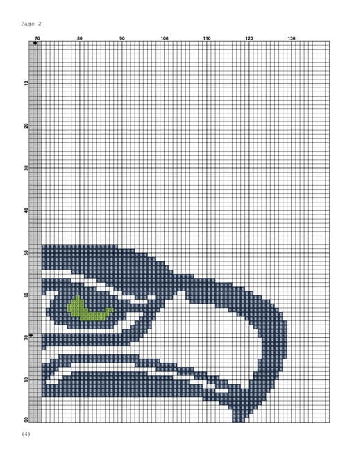 Seattle Seahawks cross stitch hand embroidery pattern – JPCrochet