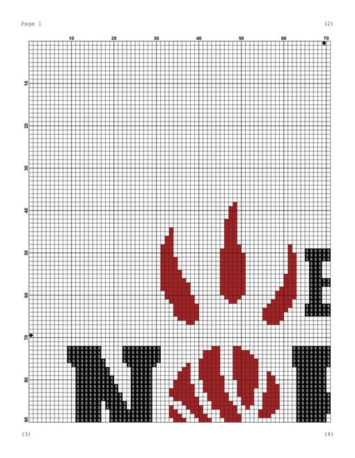 We the NORTH Toronto Raptors sports easy cross stitch pattern – JPCrochet