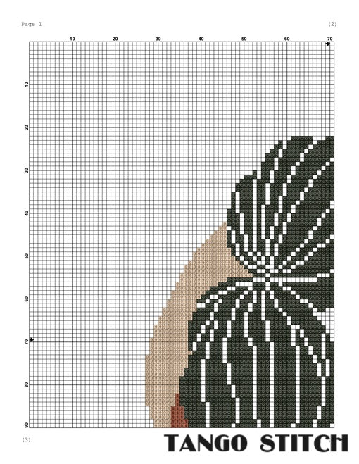 Beautiful woman minimalistic cross stitch pattern – JPCrochet