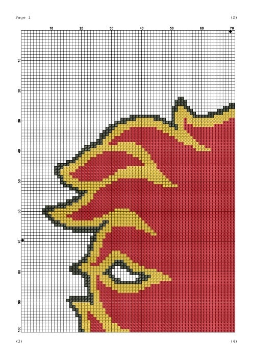 Calgary Flames cross stitch pattern – JPCrochet