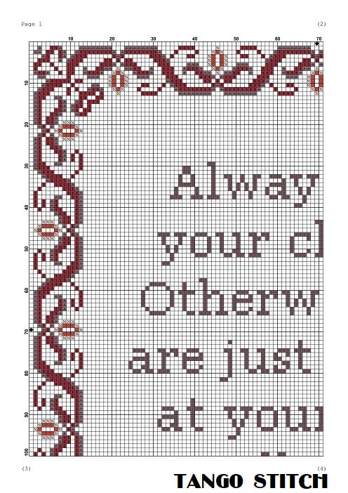 Always keep your chin up sarcastic inspirational cross stitch pattern ...