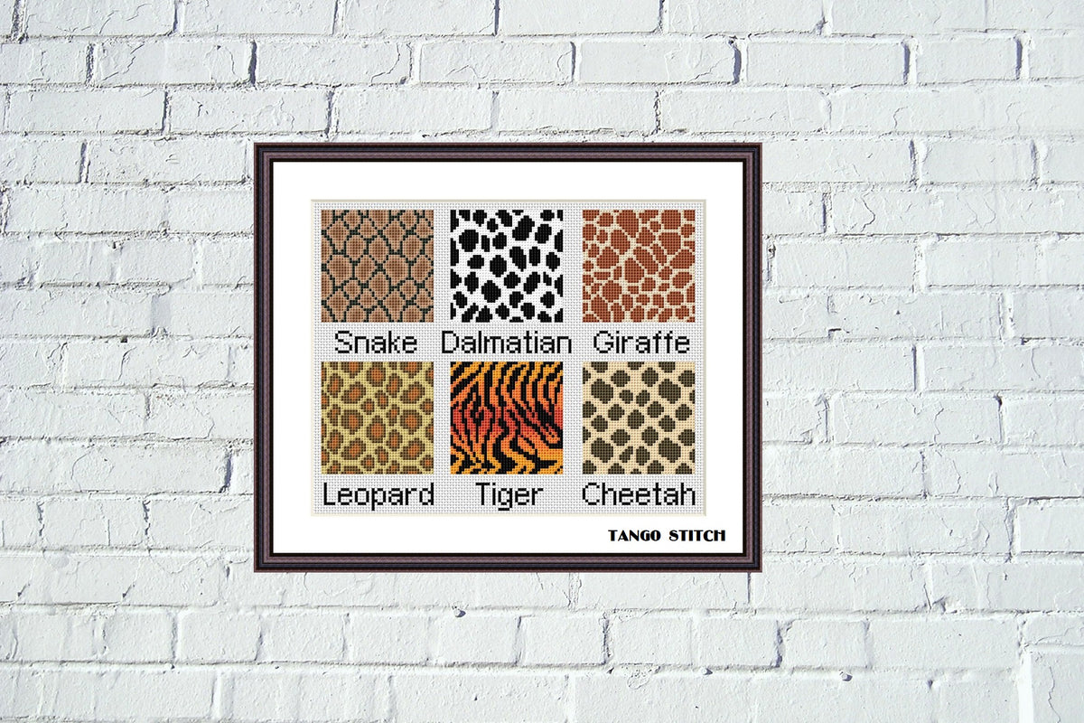 Animal print cross stitch ornament pattern – JPCrochet