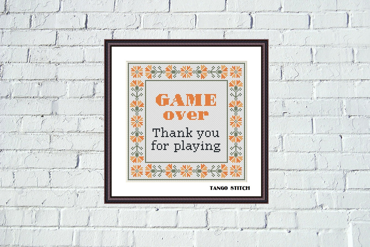 Game over. Thank you for playing funny cross stitch pattern – JPCrochet
