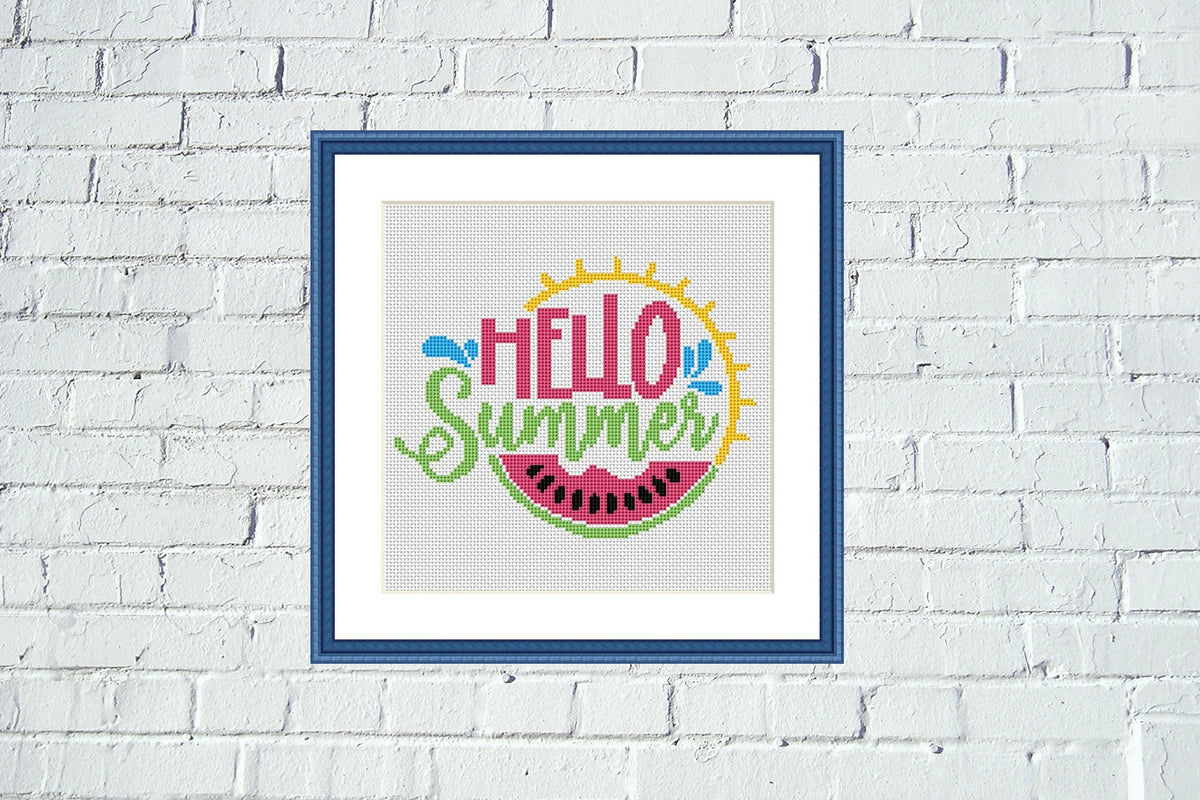 Hello Summer funny cross stitch pattern – JPCrochet