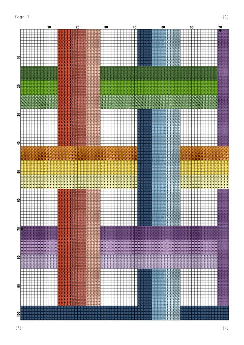 Easy geometric cross stitch pattern – JPCrochet