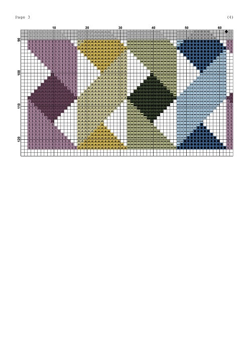 Ribbons geometric cross stitch pattern – JPCrochet