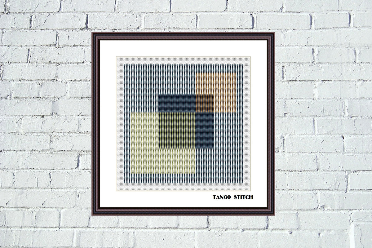 Striped cross stitch squares pattern – JPCrochet