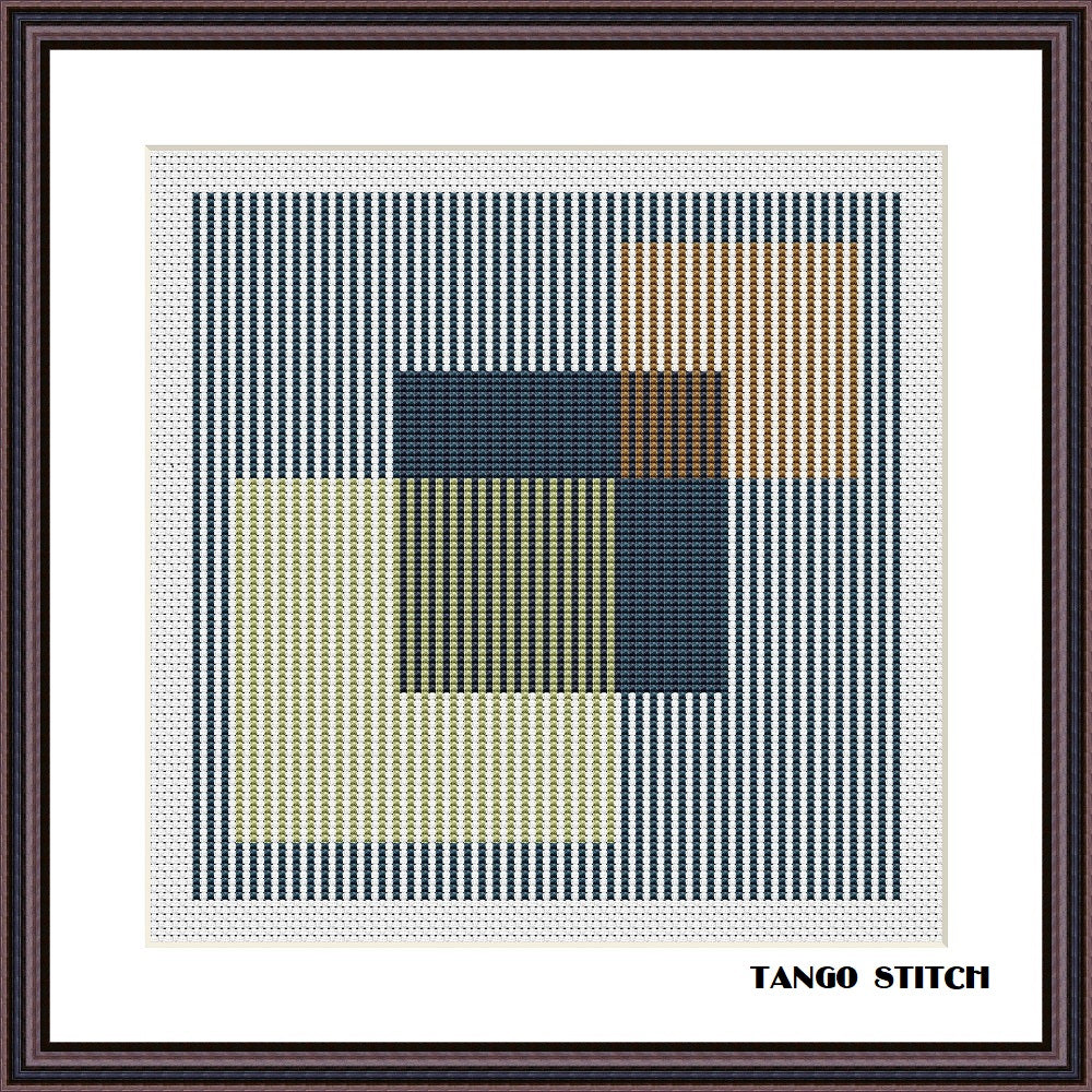 Striped cross stitch squares pattern – JPCrochet