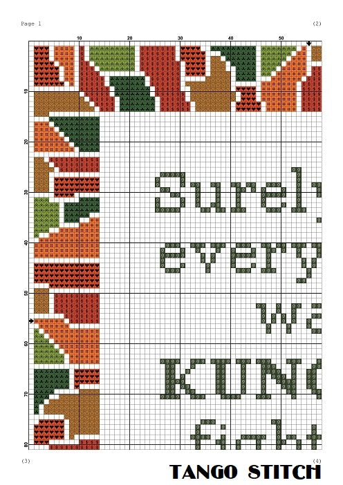 Kung Fu fighting cute funny cross stitch embroidery – JPCrochet